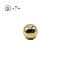 China Ball Shaped Aluminum Perfume Caps Heavy Duty 20mm Engraved Text Custom Logo for sale