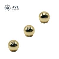 China Ball Shaped Aluminum Perfume Caps Heavy Duty 20mm Engraved Text Custom Logo for sale