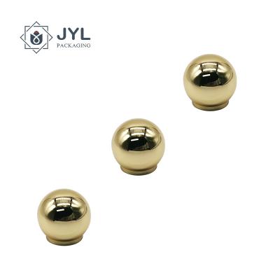 China Ball Shaped Aluminum Perfume Caps Heavy Duty 20mm Engraved Text Custom Logo for sale