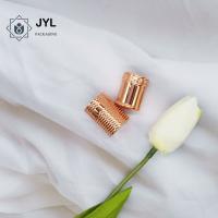 China Aluminum Perfume Cap Rose Gold Custom Design 2000pcs MOQ Cylindrical Closure for sale