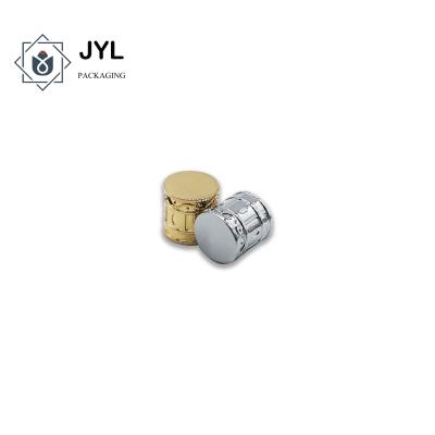 China Cylindrical Aluminum Alloy Perfume Cap 20mm Anti Oxidation Matte Silver Custom Logo for sale