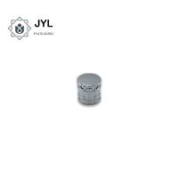 China Cylindrical Aluminum Alloy Perfume Cap 20mm Anti Oxidation Matte Silver Custom Logo for sale
