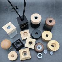 China Anticorrosive Rustproof Metal Perfume Cap , Ultralight Wooden Bottle Top for sale