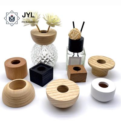 China Eco-Friendly Wooden Reed Diffuser Cap for Bamboo Bottle Customizable 2000 MOQ for sale