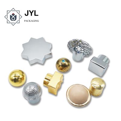 China Gold Round Luxury Perfume Metal Bottle Cap Electroplating No Spill SA8000 1000pcs MOQ for sale