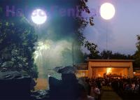 China 400Watt LED Event / Helium Moon Balloon Lights With Spherical Printed Envelope 4x200w for sale