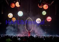 China Decoration Inflatable Moon Balloon Light Colorful Ball RGB With DMX512 Control Box for sale