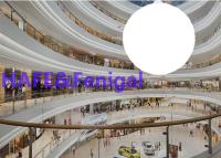 China Interior Exhibition Hall Inflatable Moon Balloon Lights LED Theater Hanging 600W 160cm for sale