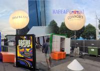 China Inflatable 1m Moon Balloon Light With 800W LED Tripod Ball Event Advertising for sale