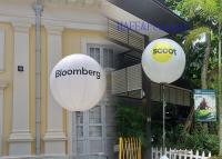 China Event Decoration Moon Inflatable Balloon Light 2000W Printing Options Amusement 160cm for sale