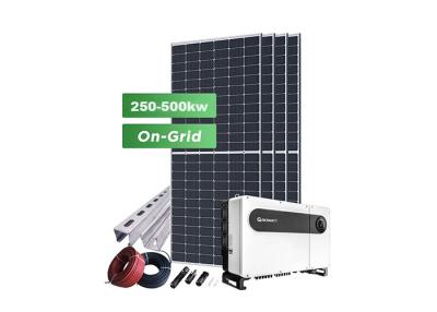 China Smart Wifi On-Grid Solar Power System Full Kit Industrial 250kw 500kw Generator 60Hz for sale