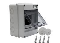 China Circuit Breaker Distribution Box Outdoor Waterproof 5 Hole With Transparent Cover for sale