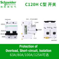 China Acti9 C120 Industrial Circuit Breaker 63A~125A, 1P,2P,3P,4P for Circuit Protection AC230V/400V Home or Industrial Use for sale