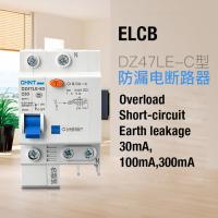 China DZ47LE Earth Leakage Circuit Breaker Overload Protection 6~63A 1 2 3 4P AC230/400V for sale