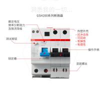 China Residual Current 1~100A Industrial Circuit Breaker ABB GSH RCCB RCD 2P 3P 4P 1P+N for sale