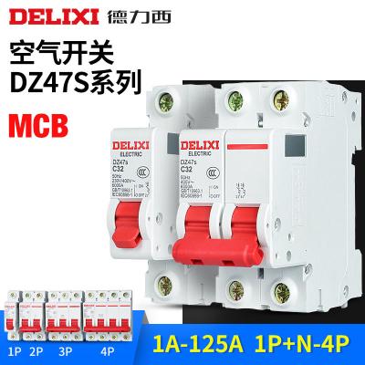 China DZ47s Miniature Circuit Breaker , Electric Circuit Breaker 1~63A 80~125A for sale