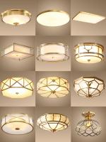 China Copper Domestic LED Lighting Ceiling Lamp Glass Cover Bedroom Living 10~50W Restaurant Cafe for sale