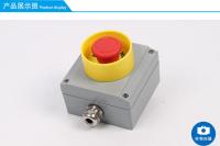 China Waterproof Push Button Switch Box , Emergency Stop Button Box Indicator Light Plastic Aluminum for sale