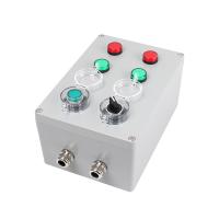 China Waterproof Push Button Switch Box , Emergency Stop Button Box Indicator Light Plastic Aluminum for sale