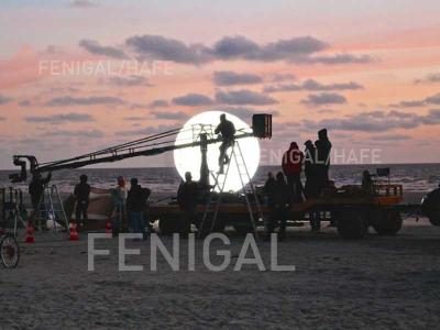 China 12kw Outdoor Film Lighting Balloons Suspended By Truck Crane Rig for sale