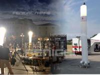 China 4m 15ft Portable Inflatable Light Tower Working On Generator for sale