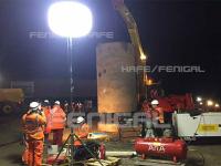 China Night Construction White Glare Building 400w 600w Inflatable Light Balloon 120v With Battery Support for sale