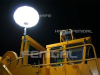 China Self Inflating Tripod LED Balloon Light 200w 400w On DC 24V Battery for sale