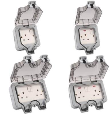 China IP66 Outdoor Waterproof Socket European American 86 Type Surface Mounted Cover Box for sale