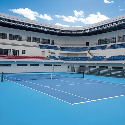 China Cushioned Acrylic Tennis Court Surface Elastic Basketball Court Surface UV Resistant With Rubber for sale