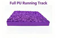 China 10mm - 15mm running track flooring Purple Stadium Running Track For Stadium Renovations for sale