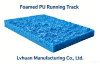 China Microfoam Synthetic Running Track Rapid Installation Sports Running Track Blue for sale