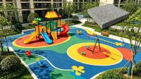 China 10mm - 15mm EPDM Rubber Surface Recycled Base Outdoor Playground Flooring For Renovations And Holidays for sale