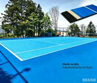 China Water Based Cushioned Acrylic Surface Breathable Tennis Court Surfaces 8mm for sale