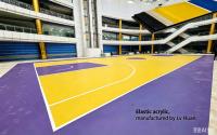 China 3mm - 5mm Outdoor Sports Court Surface Water Based Cushioned Acrylic Tennis Courts for sale