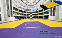 China 3mm - 5mm Outdoor Sports Court Surface Water Based Cushioned Acrylic Tennis Courts for sale