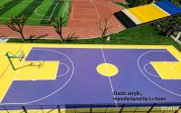 China 3mm - 5mm Outdoor Sports Court Surface Water Based Cushioned Acrylic Tennis Courts for sale