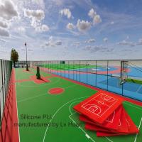 China Multi Use PU Sports Flooring 3mm - 5mm Outdoor Sport Court Flooring for sale
