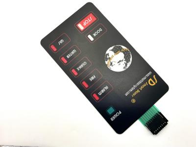 China Polyester Custom Membrane Keyboard 0.125mm Thickness With Metal Clike Dome Buttons for sale