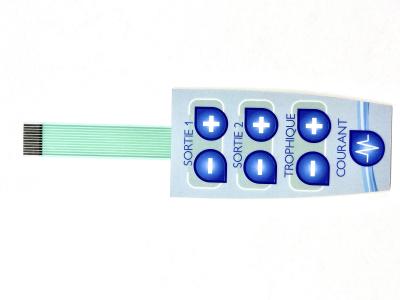 China Durable Membrane Panel Switch Digital Printed Overlays Waterproof For Magnetic Therapy Device for sale