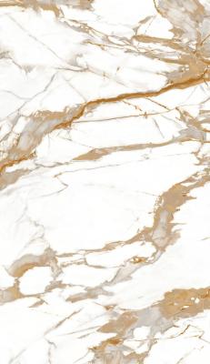 China KARAKAT AKIN White Gold Polished Porcelain Slab 1600x3200mm Indoor Floor Tile for sale