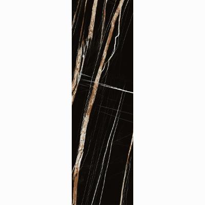 China Lauren Black Porcelain Slab 800x2700mm 18.6mm Thick with PEI 6 Abrasion Resistance for Commercial Flooring for sale