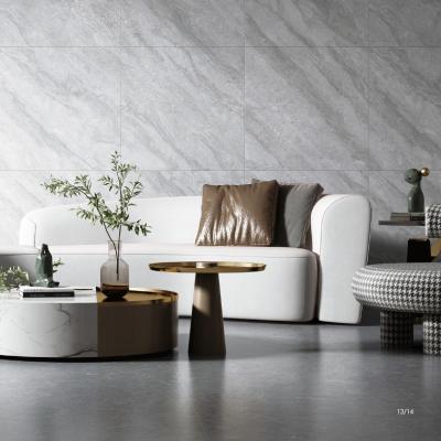 China Rectified Edge Ceramic Kitchen Floor Tile Grey Colour for sale