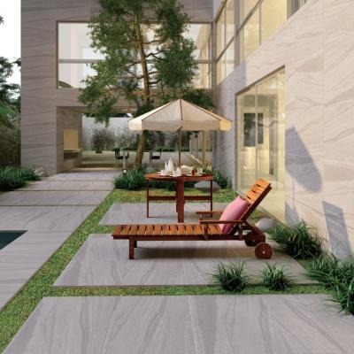 China 20mm Cement Look Grey Porcelain Tile PEI Rating 4 600x1200mm Floor Tile Outdoor for sale
