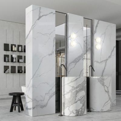 China 6mm Glazed Porcelain Tile 1200x2800mm Floor Wall Durable Matt Finish White for sale