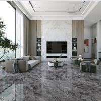 China Porcelain Glazed Floor / Wall Tile In White Rectified Edge Glazed Finish for sale