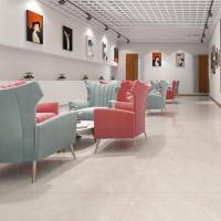 China Rectified Polished Porcelain Tile 750x1500mm Light Grey PEI 4 Rating Glazed Floor Wall Tile for sale