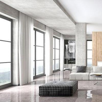 China Polished Gray Rectified Glazed Porcelain Tile 900x1800mm PEI 4 0.05% Water Absorption for sale