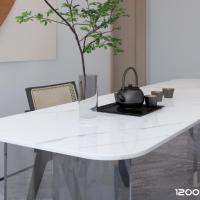 China Glazed Porcelain Tile 12mm PEI 4 Frost Resistant Rectified Edge 1200x2700mm White for sale