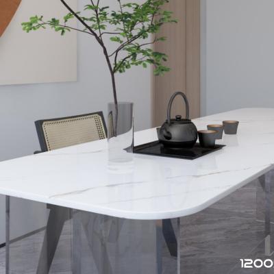 China Glazed Porcelain Tile 12mm PEI 4 Frost Resistant Rectified Edge 1200x2700mm White for sale