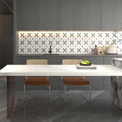 China Frost Resistant Polished White 12mm Glazed Porcelain Tile 1200x2700mm for sale